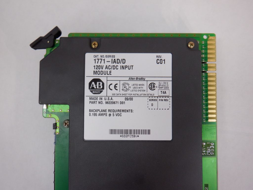 Allen-Bradley 120v AC/DC Input Module (1771-IAD/D) - Technical Repair ...