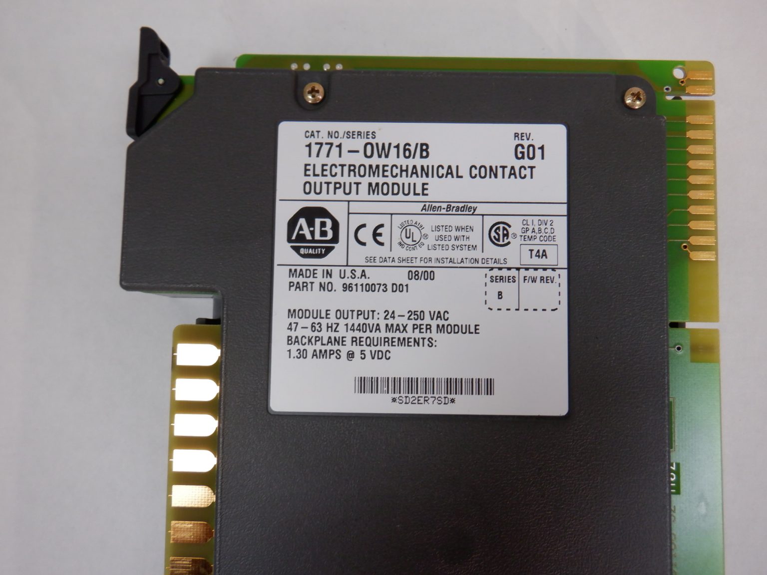 Allen-Bradley Electromechanical Contact Output Module (1771-OW16/B ...